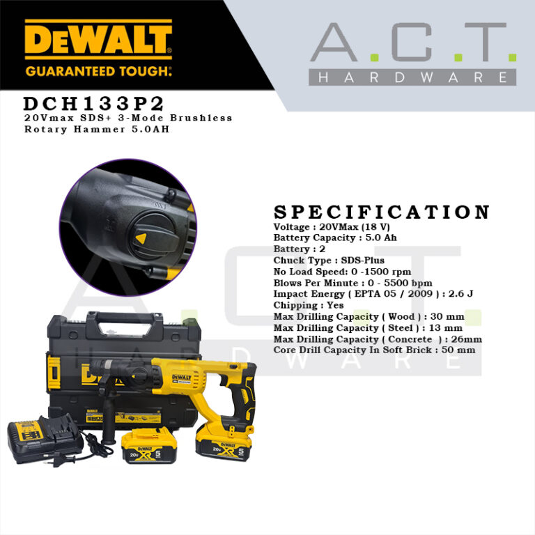 Dewalt Cordless Rotary Hammer DCH133P2