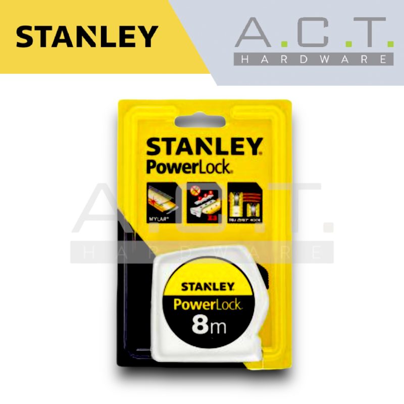 STANLEY POWER LOCK TAPE MEASURE 8M/26FT - STHT33428-8 | A.C.T. Hardware