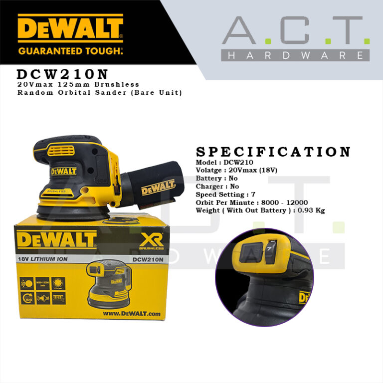 Dewalt Cordless Orbit Sander DCW210N