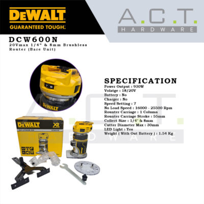 Dewalt Cordless router DCW600N