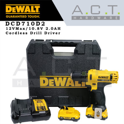Dewalt DCD710D2, 12Vmax/10.8V Cordless Drill Driver 2.0AH | A.C.T. Hardware