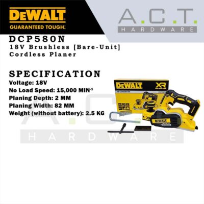 Dewalt Cordless Planer DCP580N
