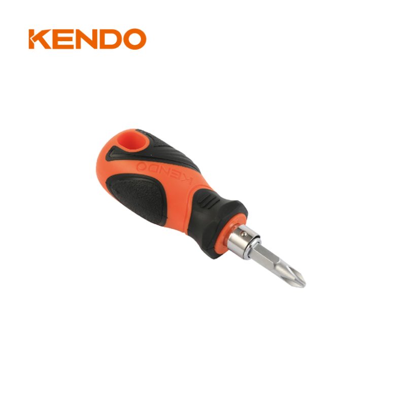 Kendo 20217, 2-in-1 Reversible Blade Stubby Screwdriver Set | A.C.T ...