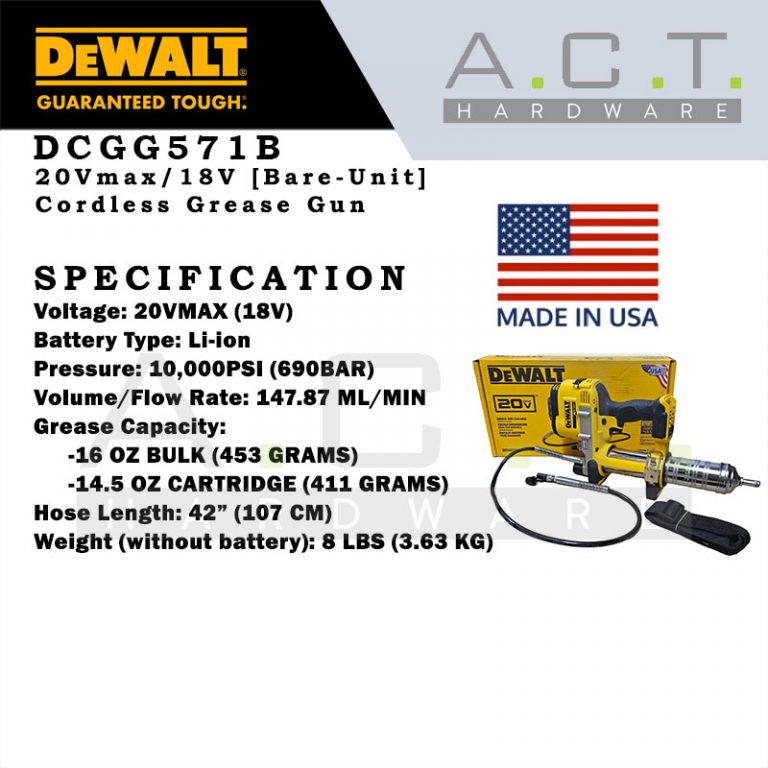 Dewalt Cordless Grease Gun DCGG571B